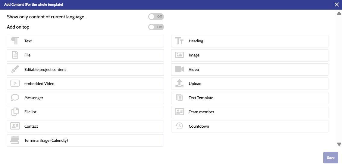 Add content to the envivo template – envivo